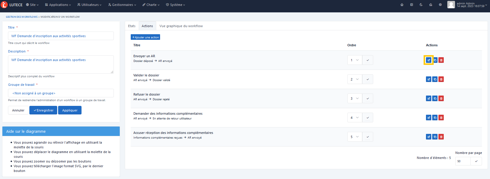 LUTECE Site Support - Wiki - Module Workflow-Forms