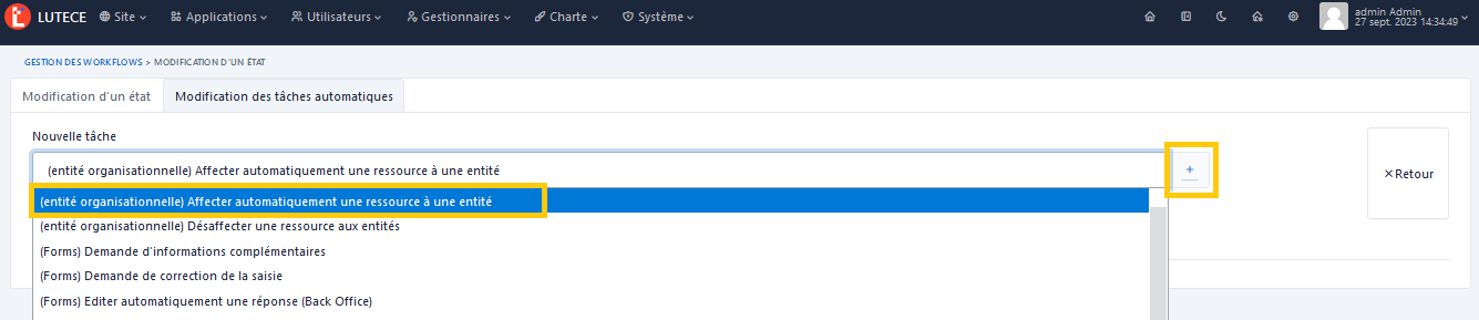 LUTECE Site Support - Wiki - Module Workflow-Forms
