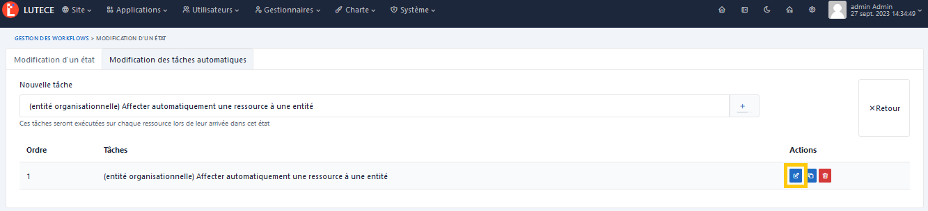 LUTECE Site Support - Wiki - Module Workflow-Forms