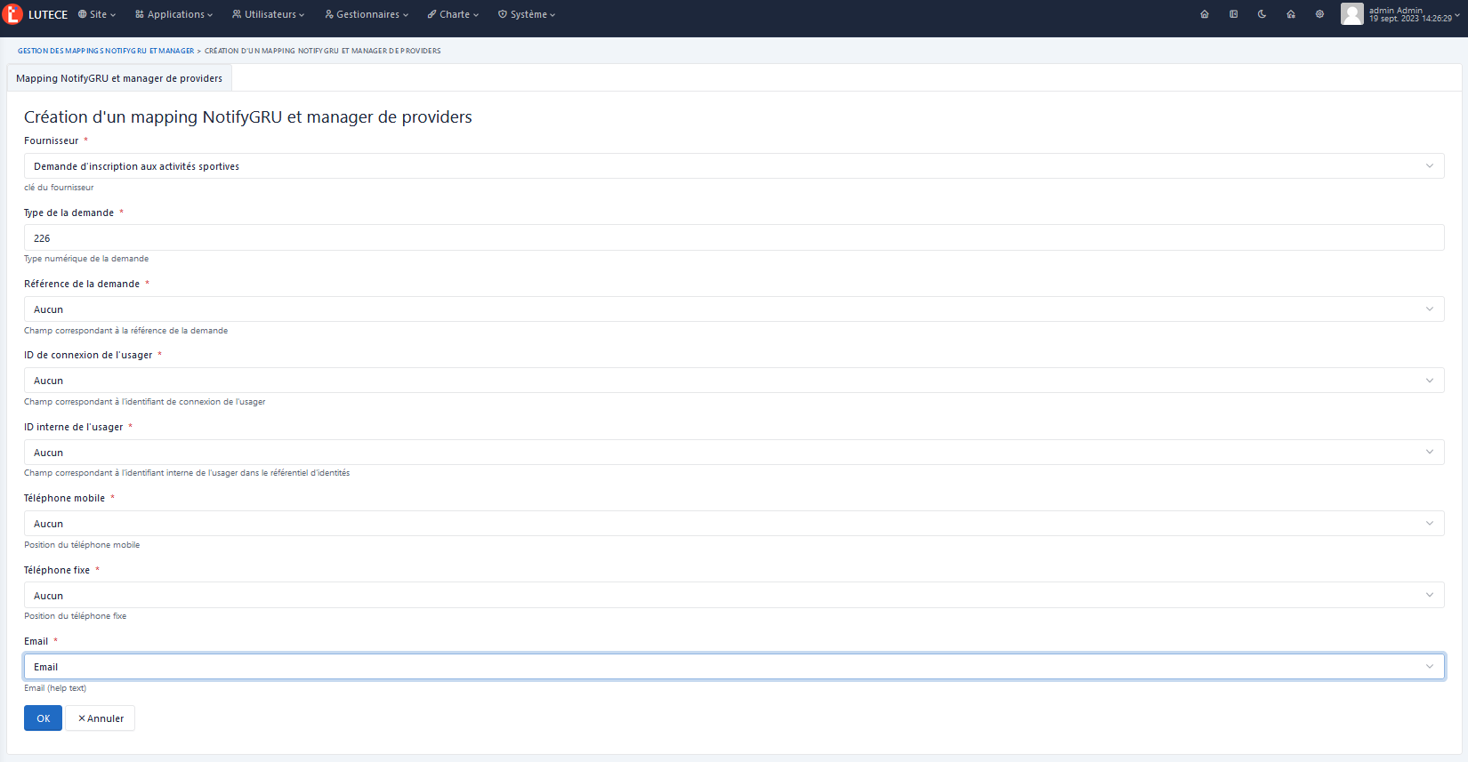LUTECE Site Support - Wiki - Module Workflow-Forms